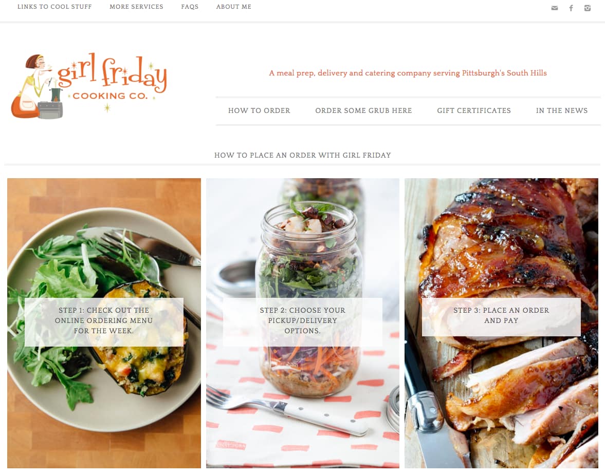 Girl Friday Cooking Co. Website & Logo - Wayout Design